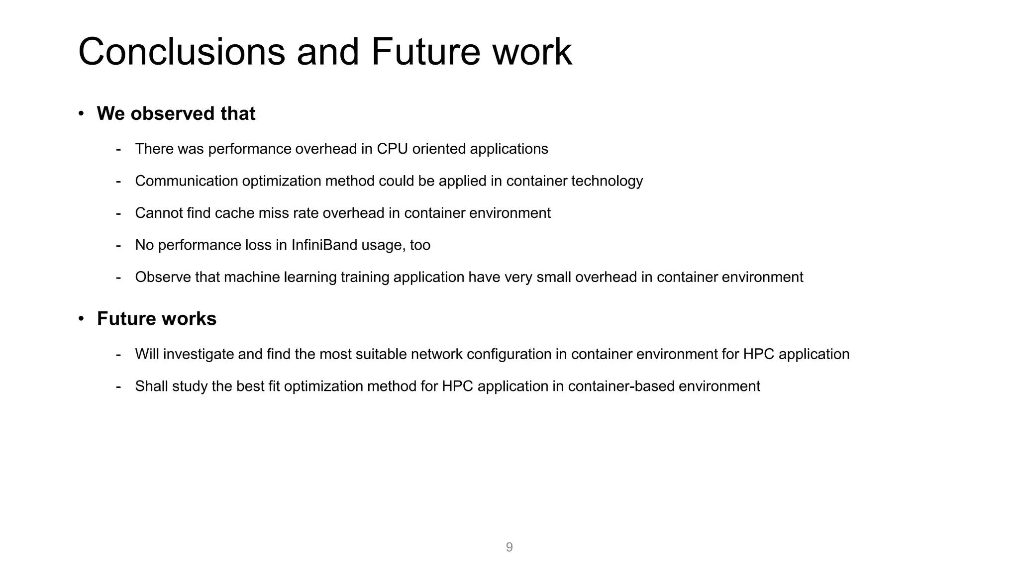 Possibility Of Hpc Application On Cloud Infrastructure By Container