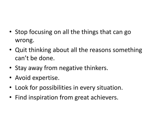 Possibility thinking | PPT