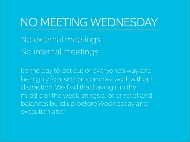 NO MEETING WEDNESDAY No external
