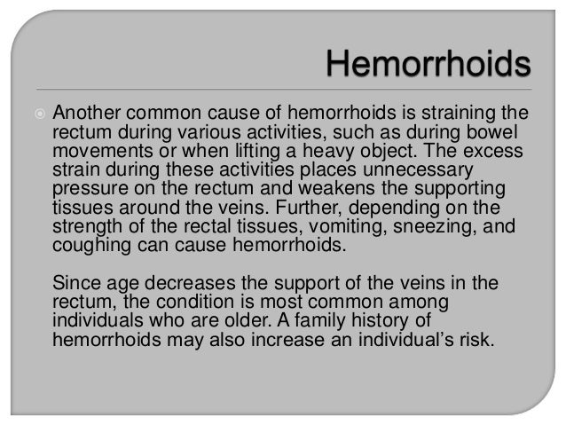 Possible Causes Of Hemorrhoids