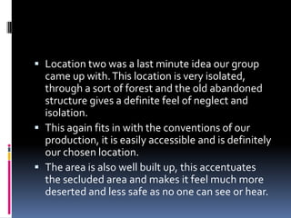 Possible locations for filming | PPT