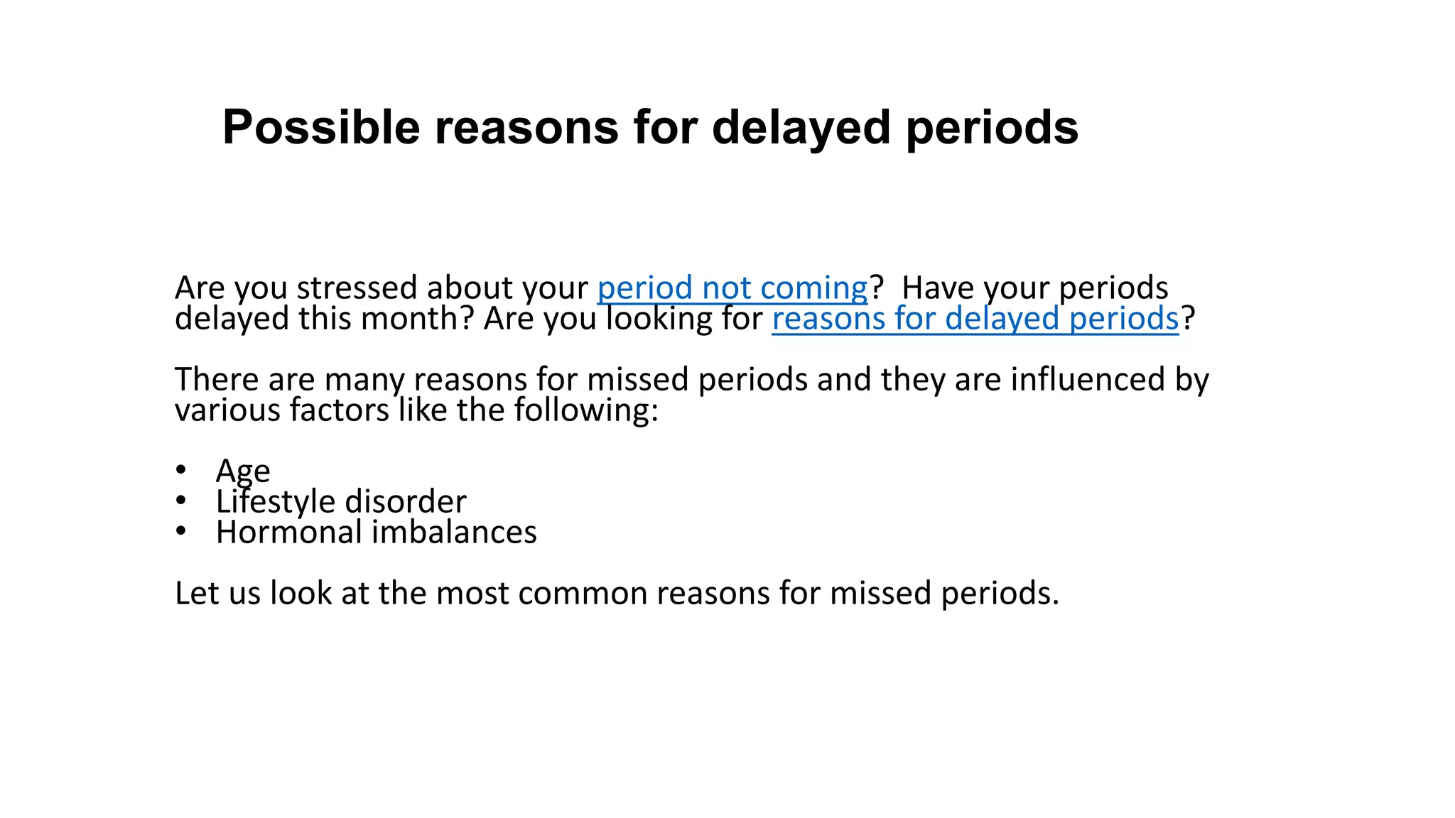 Possible reasons for delayed periods.pdf