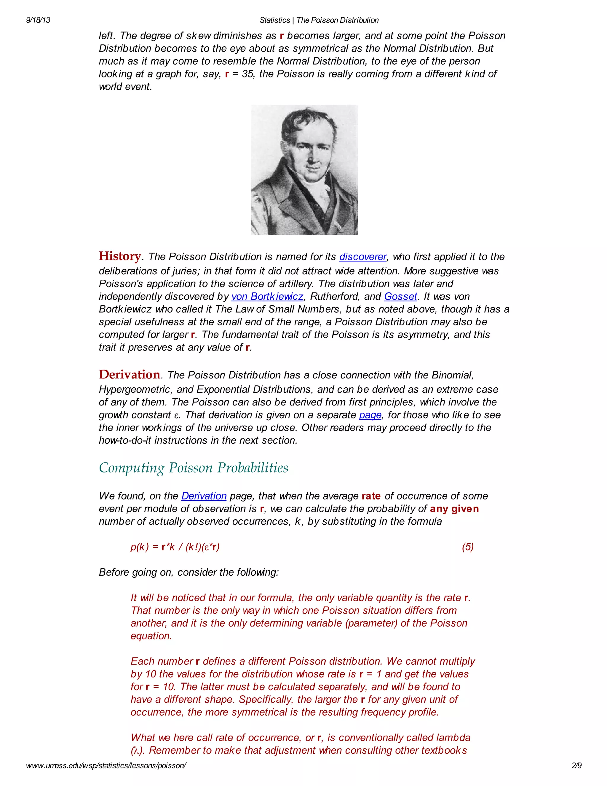Possion distribution | PDF