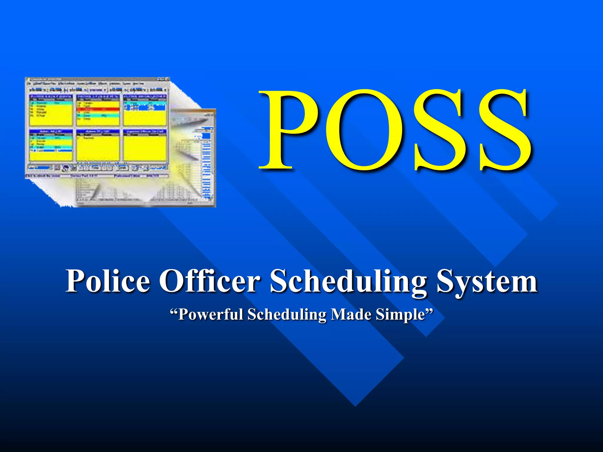 Police Officer’s Scheduling System | PPT