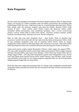 Pemrograman Python Dasar | PDF