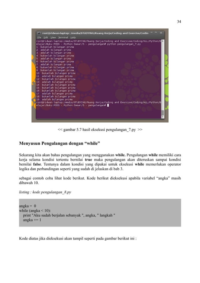 Pemrograman Python Dasar | PDF