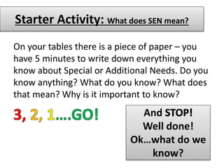 Post 16 SEN training for staff | PPTX
