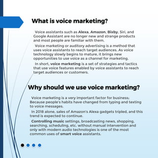 📢 What is voice marketing and why should we use it? - KeyUpSeo | PDF