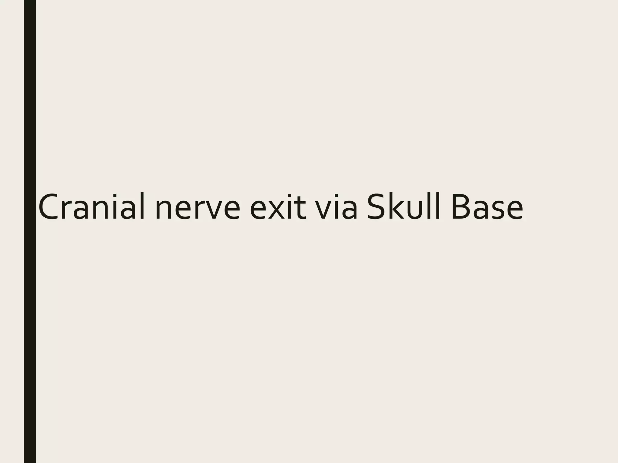Posterior Cranial Fossa with Cranial Nerves Relation | PPTX