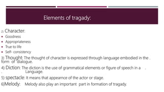 Aristotle concept of tragedy and relate it to with novel Things Fall A ...