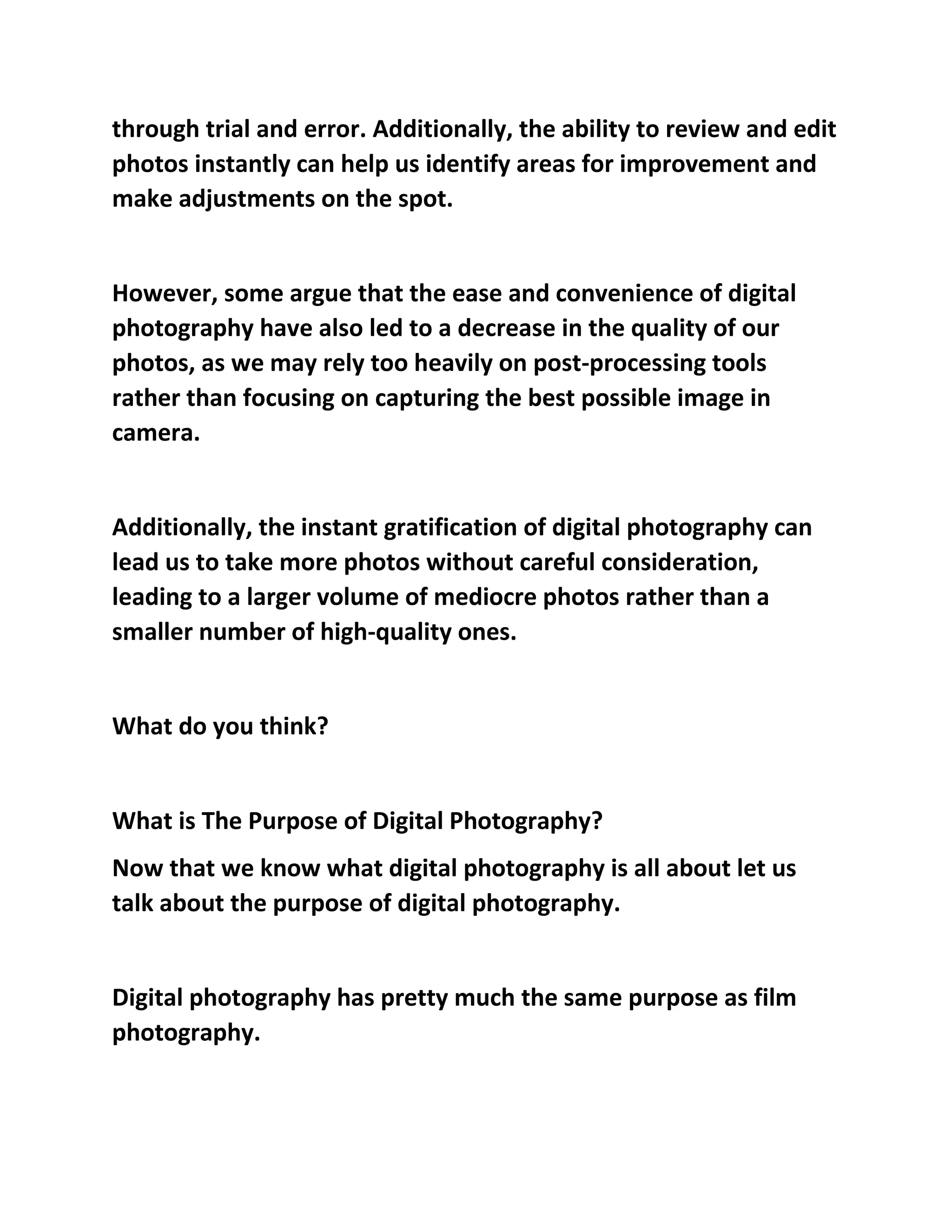 What is Digital Photography | PDF