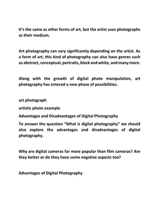 What is Digital Photography | PDF