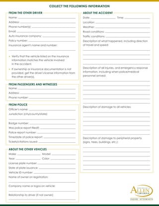 Post Car Accident Checklist | PDF