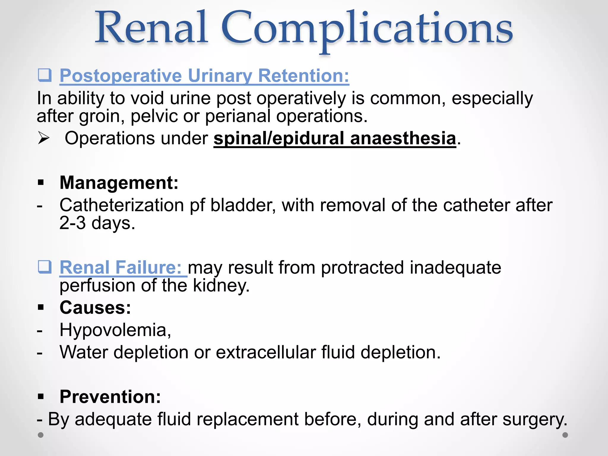 Post anaesthesia complications | PPTX