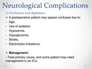 Post anaesthesia complications | PPTX