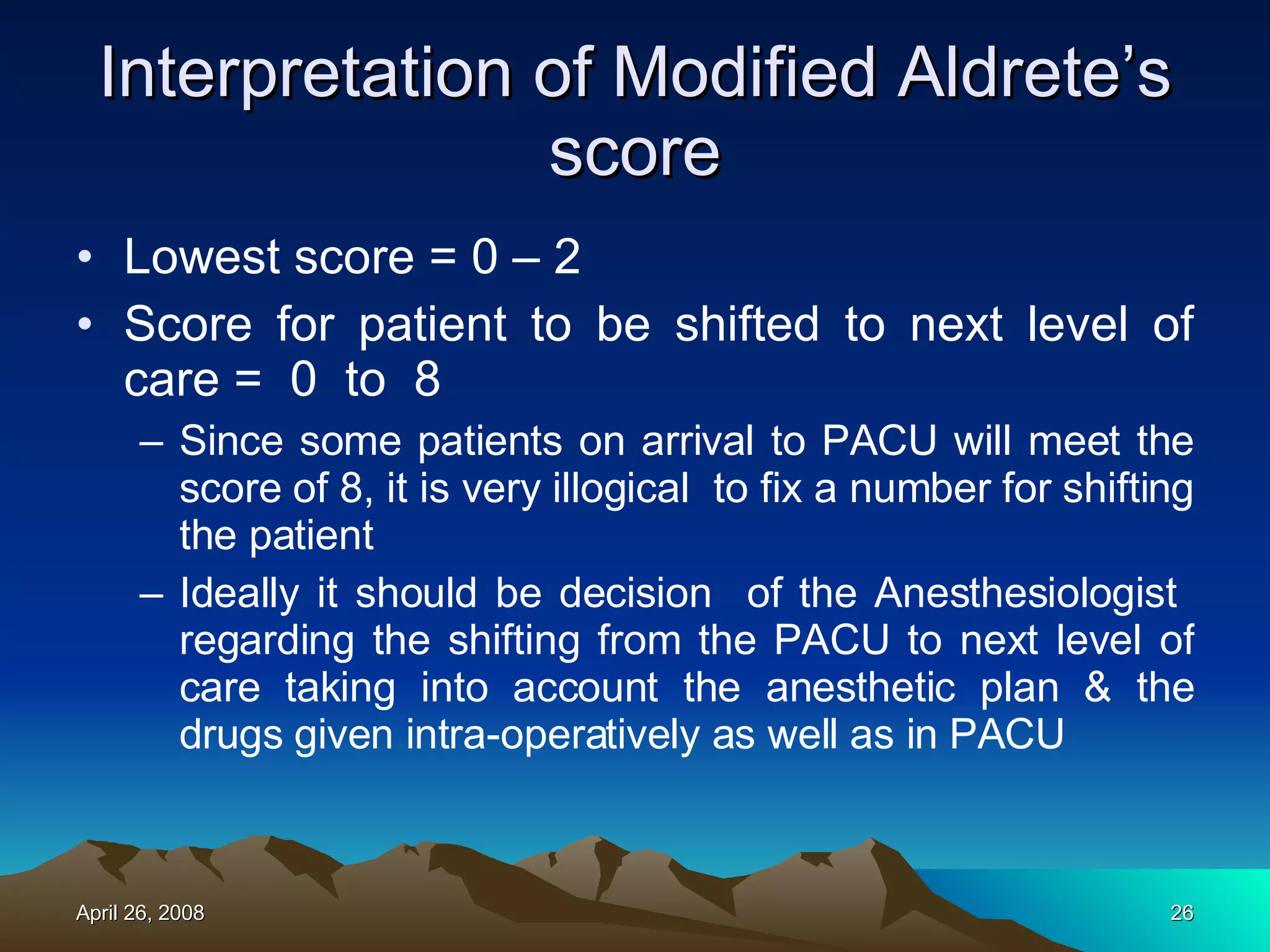 Post Anesthesia Care Unit | PPT