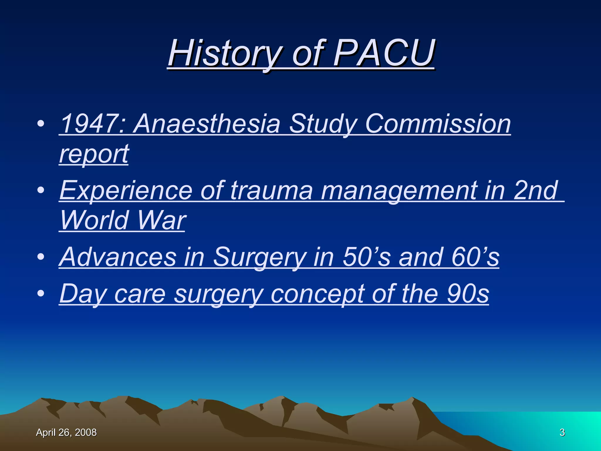 Post Anesthesia Care Unit | PPT