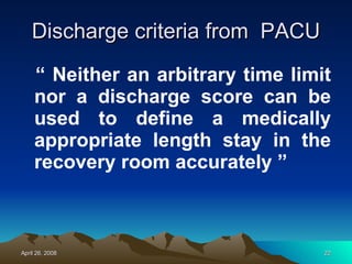 Post Anesthesia Care Unit | PPT