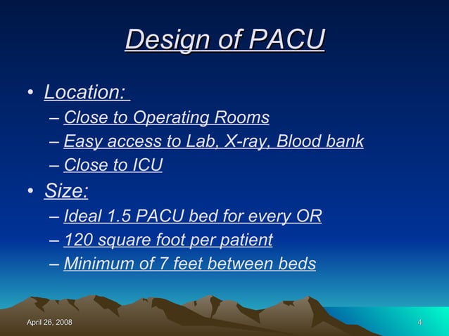Post Anesthesia Care Unit | PPT | Lung and Respiratory Health ...
