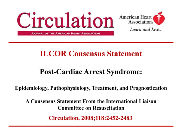 Post Cardiac Arrest Syndrome | PPTX | First Aid | Injuries