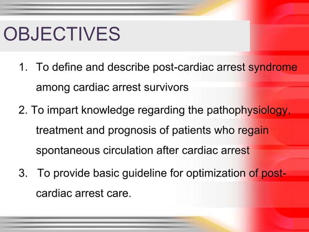 Post cardiac arrest syndrome | PPTX | First Aid | Injuries