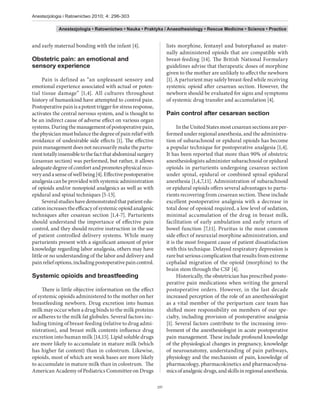 Post cesarean analgesia | PDF