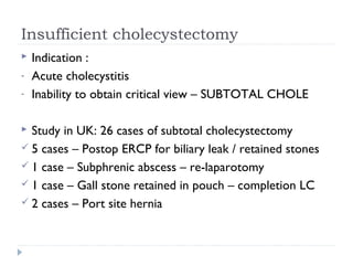 Post cholecystectomy complications | PPT