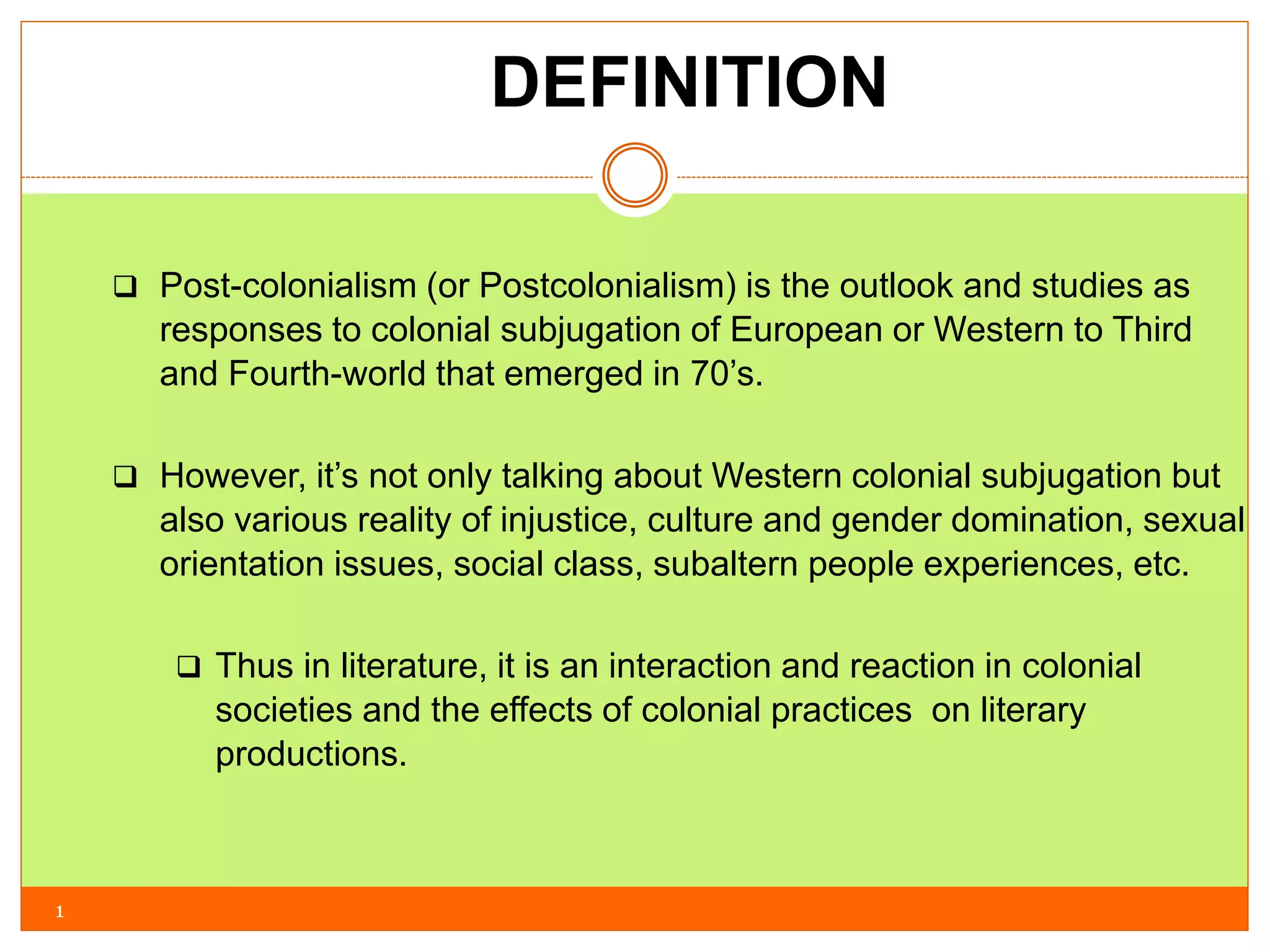 Post colonialism-131114084001-phpapp02 | PPTX