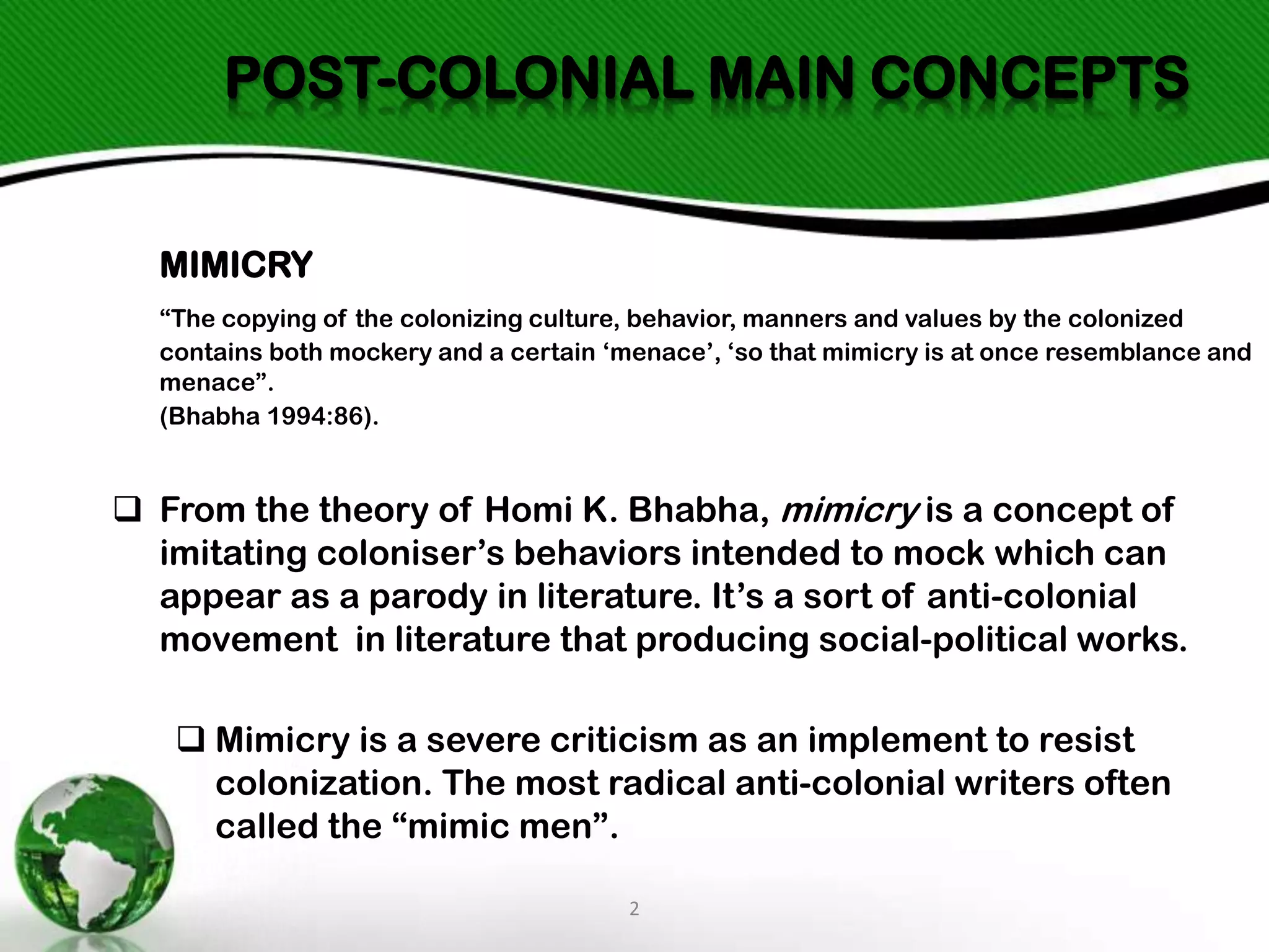 Post colonialism | PPTX