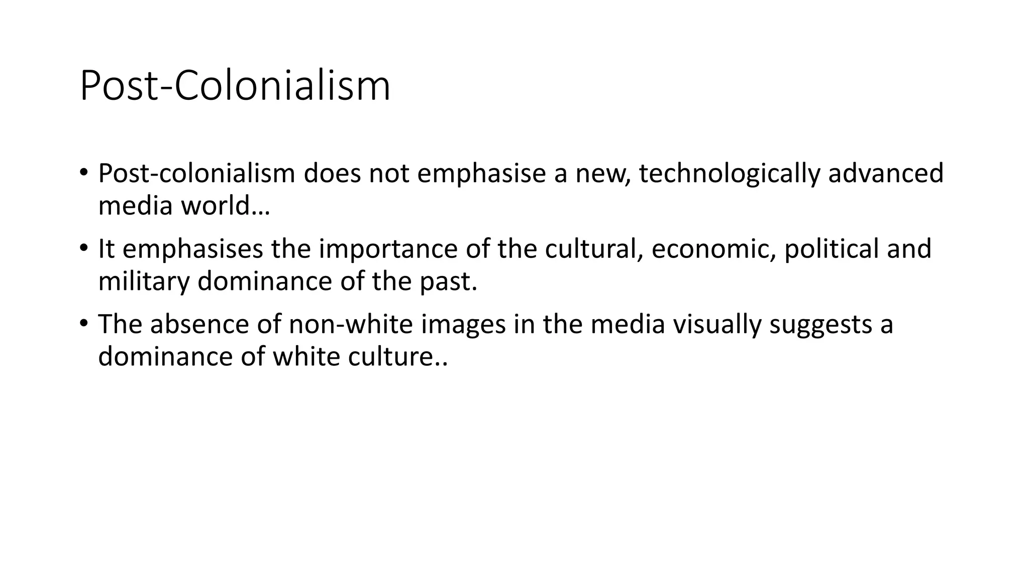 Post colonialism Media Theory | PPT