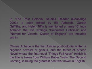 Post-colonial Poetry Analysis | PPT