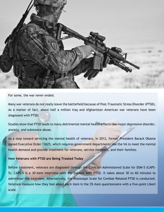 Post-Combat Mental Health: Modern Treatment for Veterans with PTSD | PDF