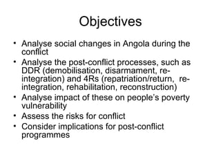 Post-Conflict Risk Mapping 2004 - 2006: Post Conflict Angola 01/04/2005 ...
