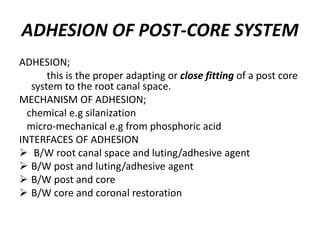 Post core systems | PPTX