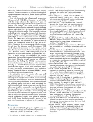 Post exercise cold water immersion attenuates acute anabolic signalling ...