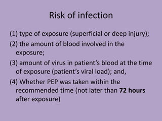Post exposure prophylaxis (pep) -by Dr Munawar Khan SACP | PPTX