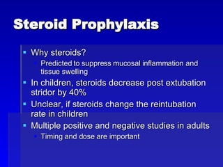 Post extubation stridor | PPT