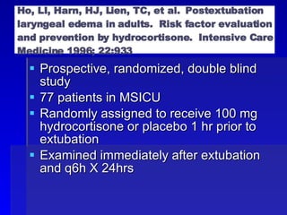 Post extubation stridor | PPT