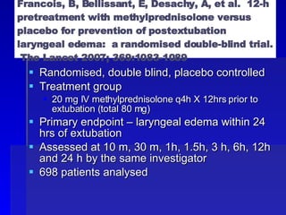 Post extubation stridor | PPT