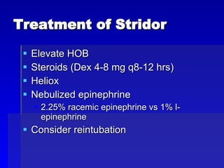 Post extubation stridor | PPT