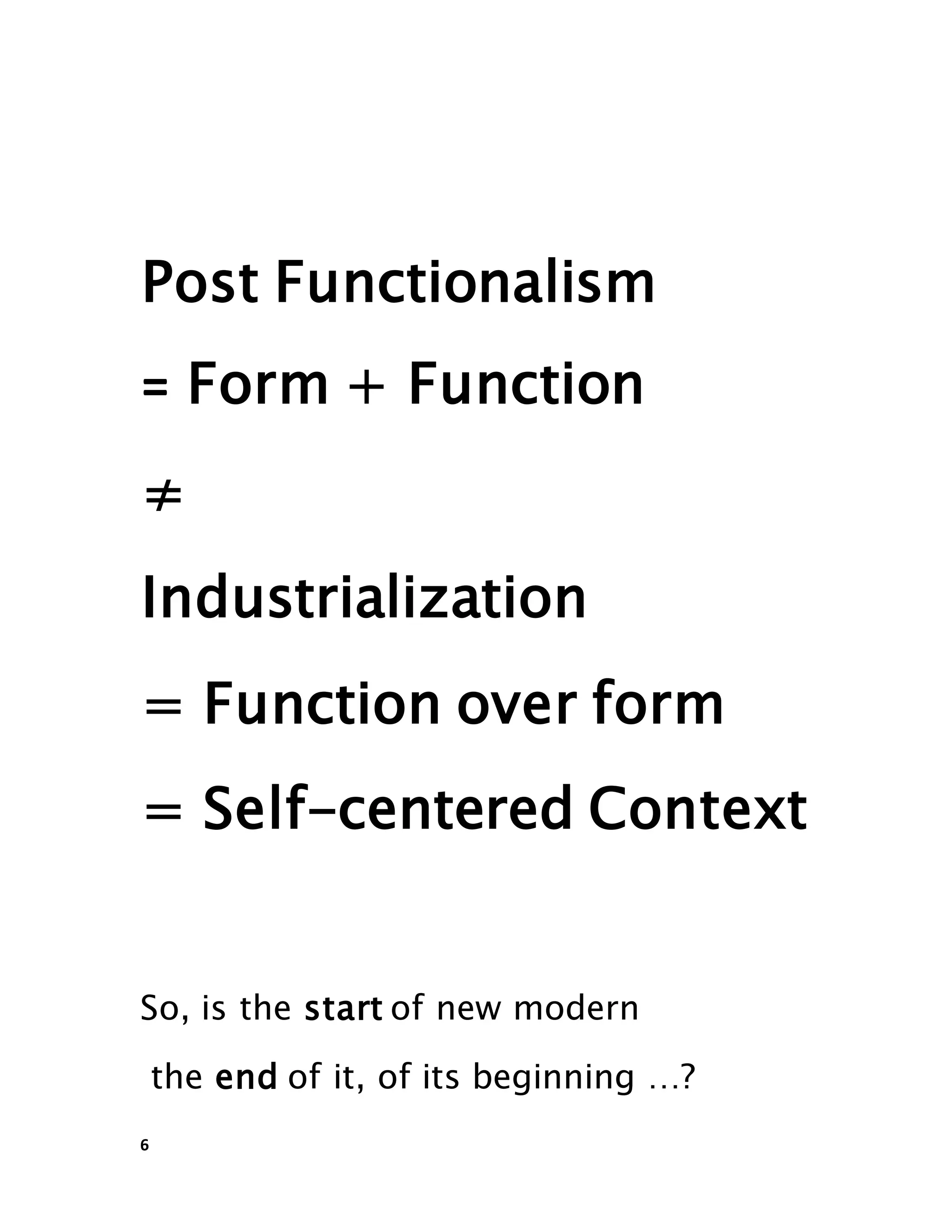 Post-Functionalism research - Peter Eisenman 1976 | DOCX