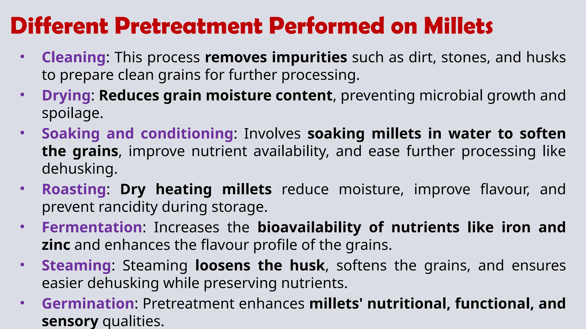 Post-harvest management of millet grains | PPTX