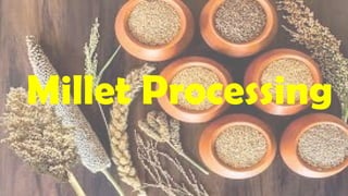 Post-harvest management of millet grains | PPTX