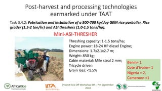 Post-harvest & Processing Technologies | PPT