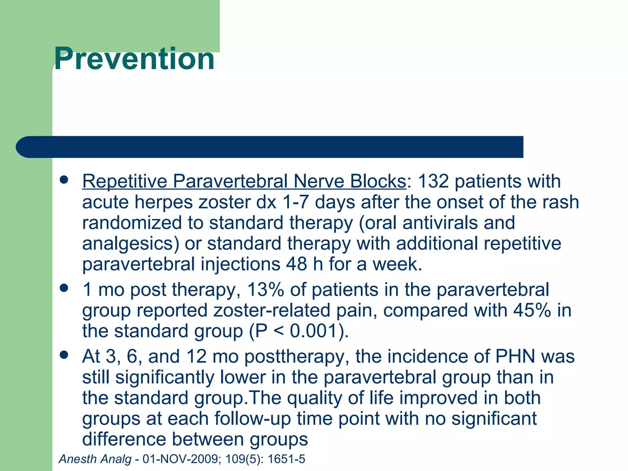 Post herpetic neuralgia | PPT