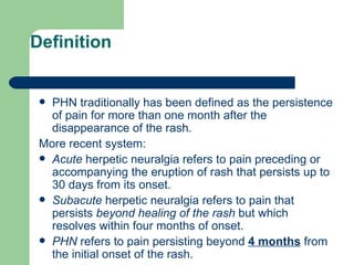 Post herpetic neuralgia | PPT