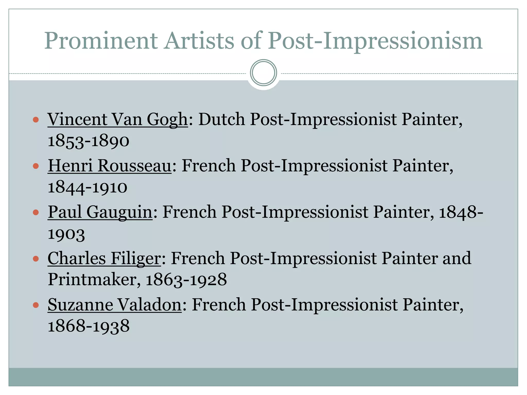Post impressionism | PPTX