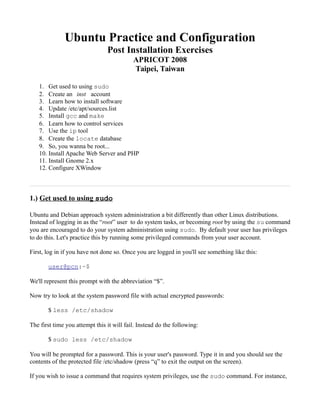 Ubuntu Practice and Configuration | PDF