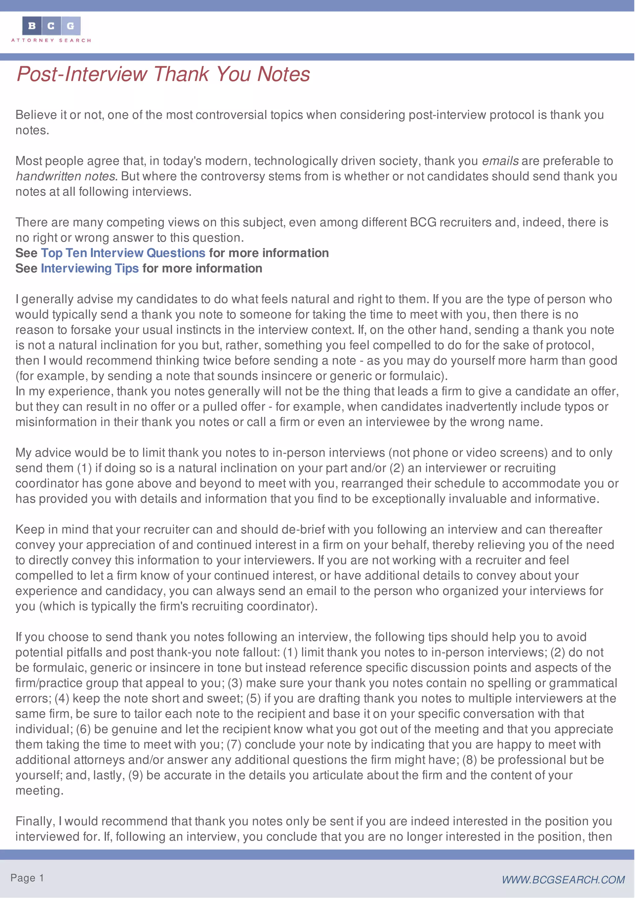 Post interview-thank-you-notes | PDF