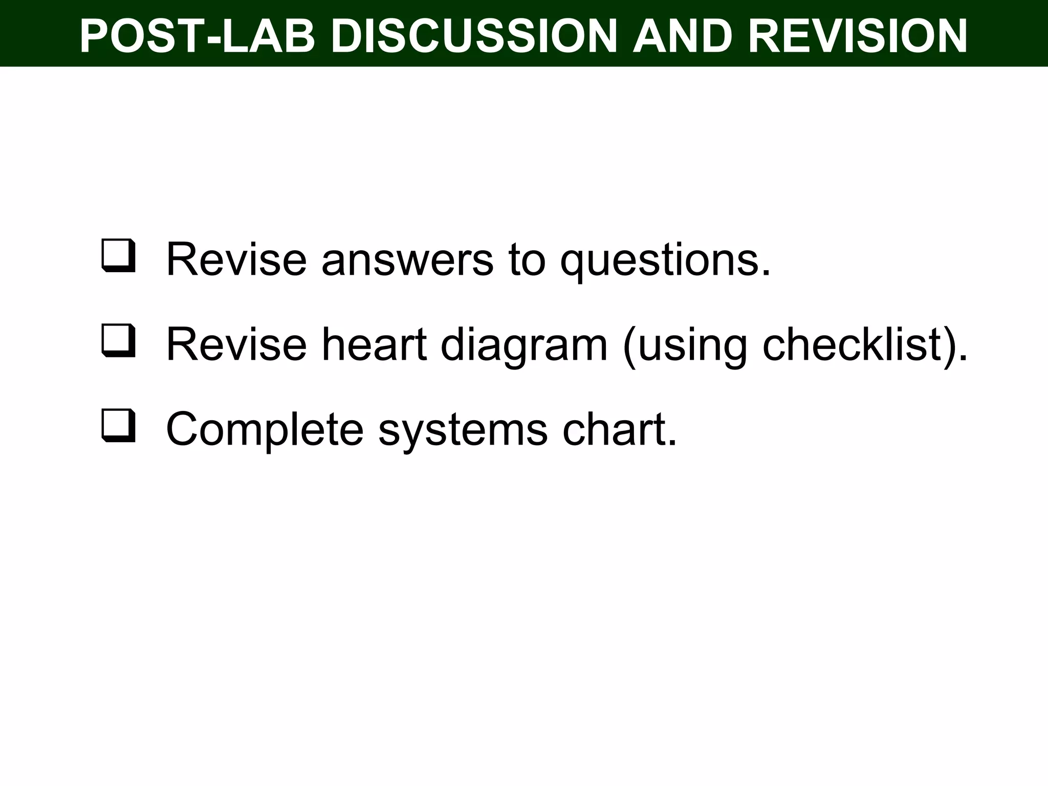 Post lab guide heart dissection student | PPT